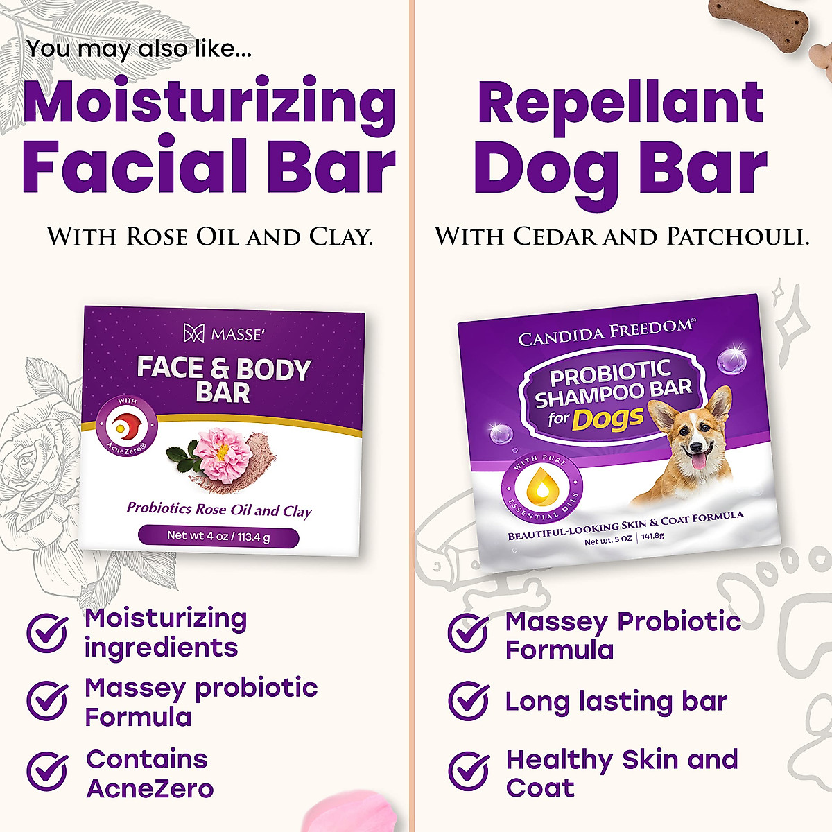 Candida Freedom Massey's CF 100% Natural Probiotic Soap Bar - Elevate Your Skincare Routine with Potent Tea Tree and Refreshing Lemon Essence - Pure Citrus Bliss 4oz