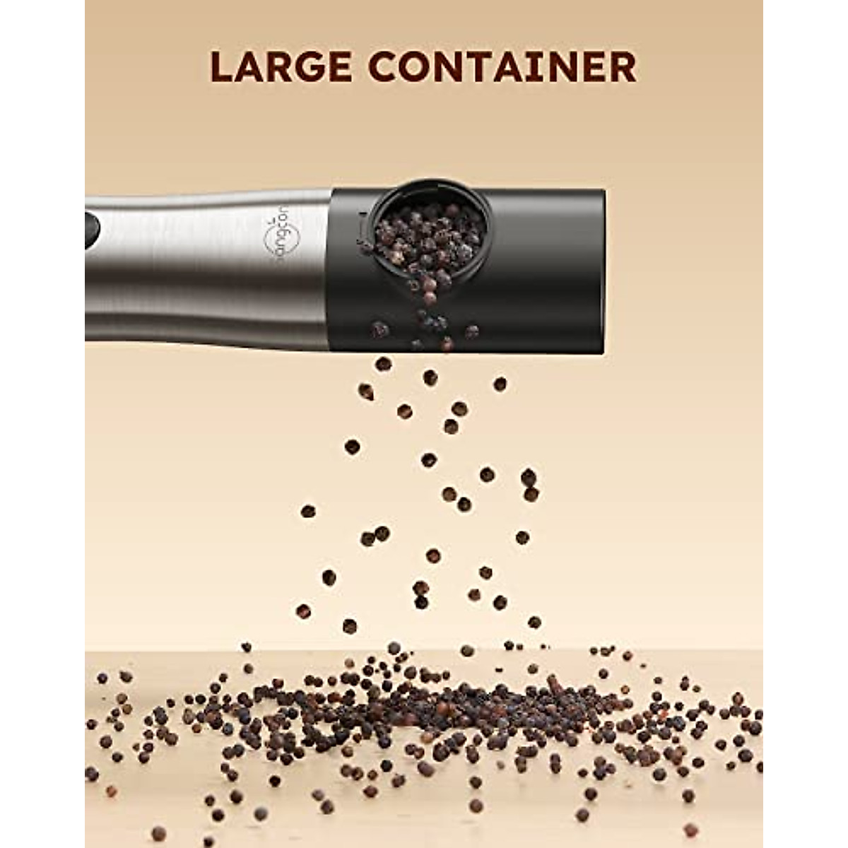 Sangcon Electric Salt and Pepper Grinder Set - Automatic Pepper Mills with LED Light - Battery Operated Salt and Pepper Shakers with Stand & Sangcon 5 in 1 Blender and Food Processor Combo for Kitche