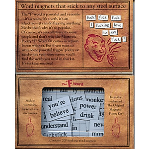Magnetic Poetry - F Word Kit - Words for Refrigerator - Write Poems and Letters on the Fridge - Made in the USA
