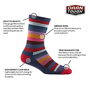Darn Tough Women's Phat Witch Crew Lightweight with Cushion Sock (Style 1644) - Denim, Medium