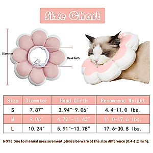 SHIAOMIN Cat Recovery Cone Collar Pet E-Collar Elizabethan Collar After Surgery Recovery Pet Cone for Cat Puppy Breathable Soft Edge and Easy to Clean (Pink, Medium)