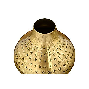 Creative Co-Op Hammered Metal Vase with Antique Finish