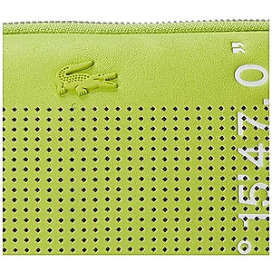 Lacoste Women's Phone Holder Wallet With Multiuse Strap, Lime White, One Size