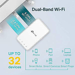 TP-Link | AC1200 WiFi Range Extender | Up to 1200Mbps | WiFi Extender, Repeater, WiFi Signal Booster | One Mesh | Easy Set-Up | Compact Designed Internet Booster (RE300) (Renewed)