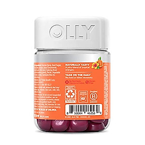 OLLY Heavenly Hair Gummies, Supports Strong Healthy Hair Growth, Keratin, Biotin, Amla, Grapefruit Flavor, 30 Day Supply - 60 Count