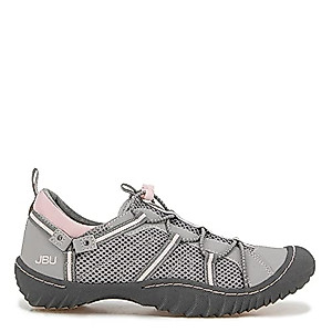 JBU by Jambu Women's Synergy MESH Water Ready Sneaker, Grey/Petal, 7.5
