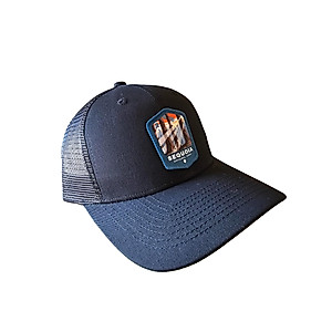 Sequoia Trucker Hat w/National Park Woven Patch (Black/Black)