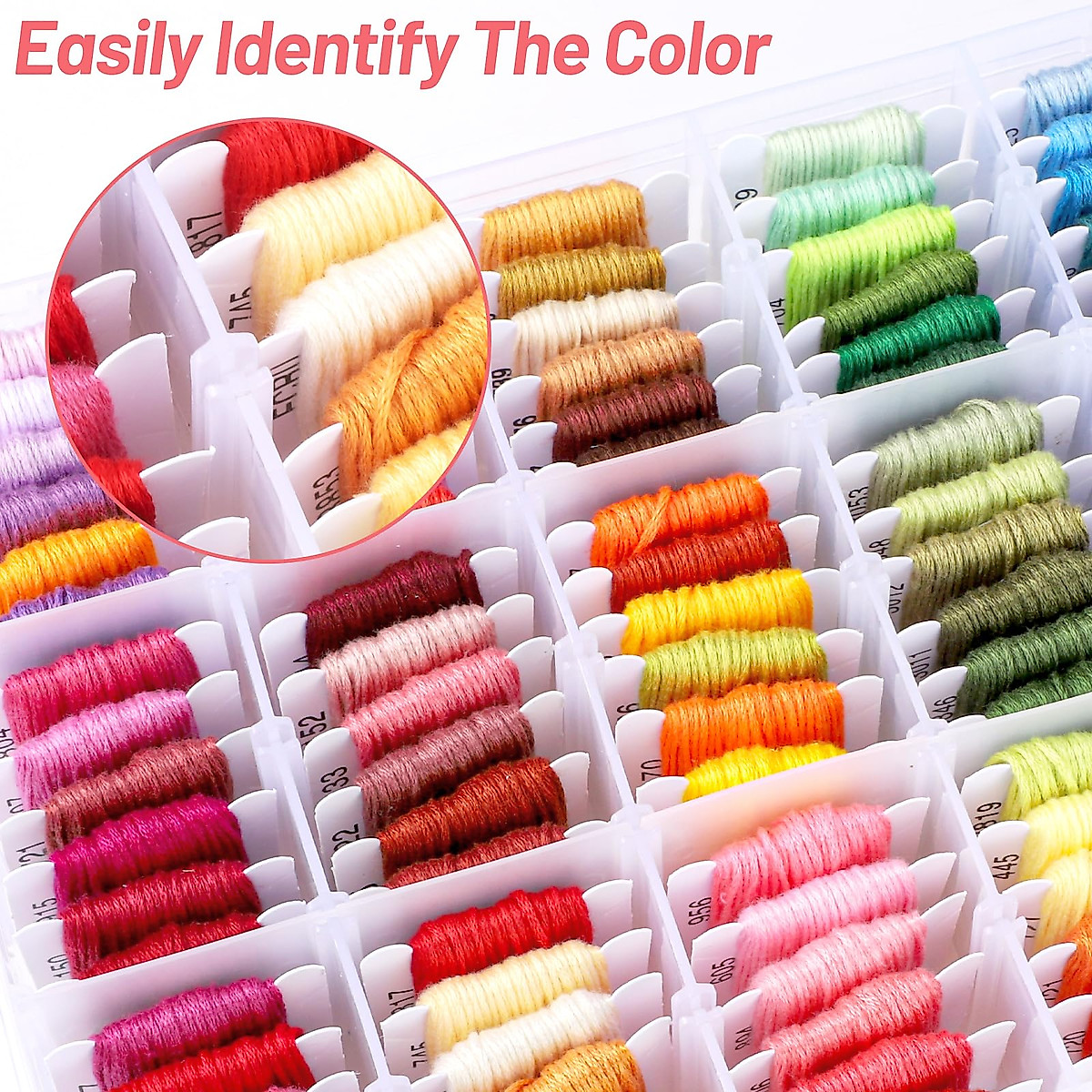 Needbrock 1060 Pcs String Bracelet Kit, Friendship Bracelets String Making Kit Including 110 Colors Embroidery Floss, 900 Beads and 50 Cross-Stitch Tool, String Kit for Friendship Bracelet Making