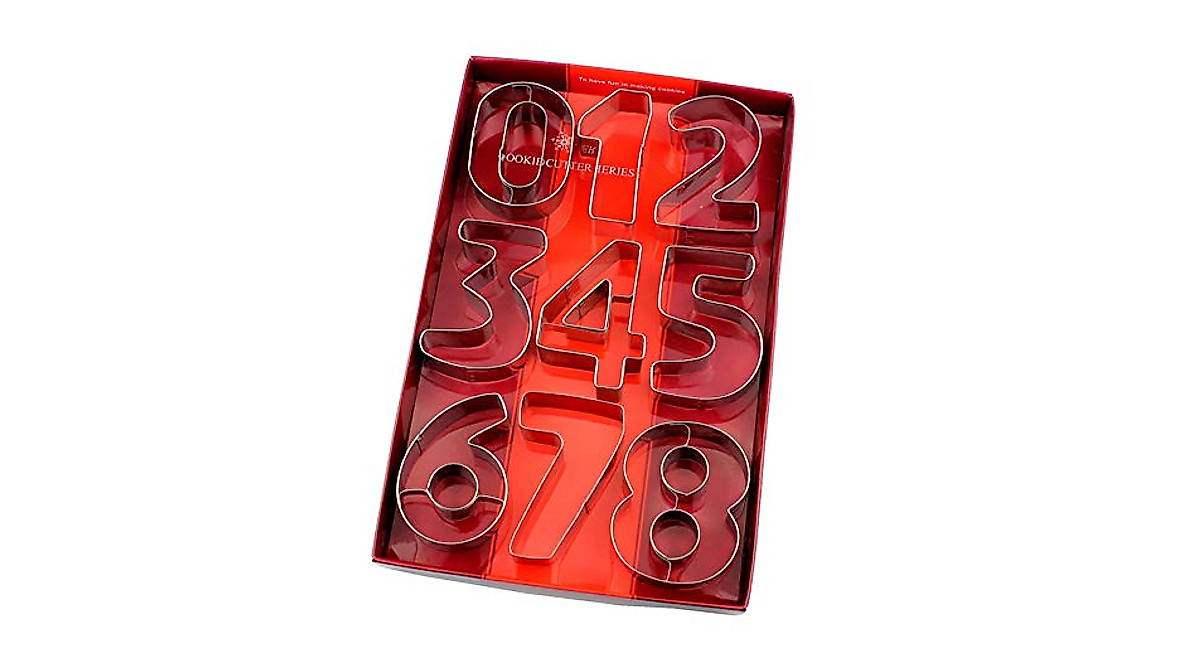 Large Number Cookie Cutters 9pcs Set - Perfect for Baking & Kids Fun
