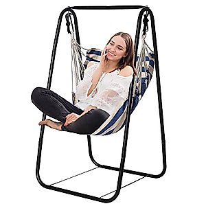 Hammock Chair with Stand, Heavy Duty Swing Stand and Chair for Indoor Outdoor Weather Resistant, Max Load 200 Lbs,for Swing Chair,Suitable for Indoor,Outdoor,Patio,Yard