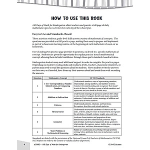 Shell Education 180 Days of Math for Kindergarten (180 Days of Practice)