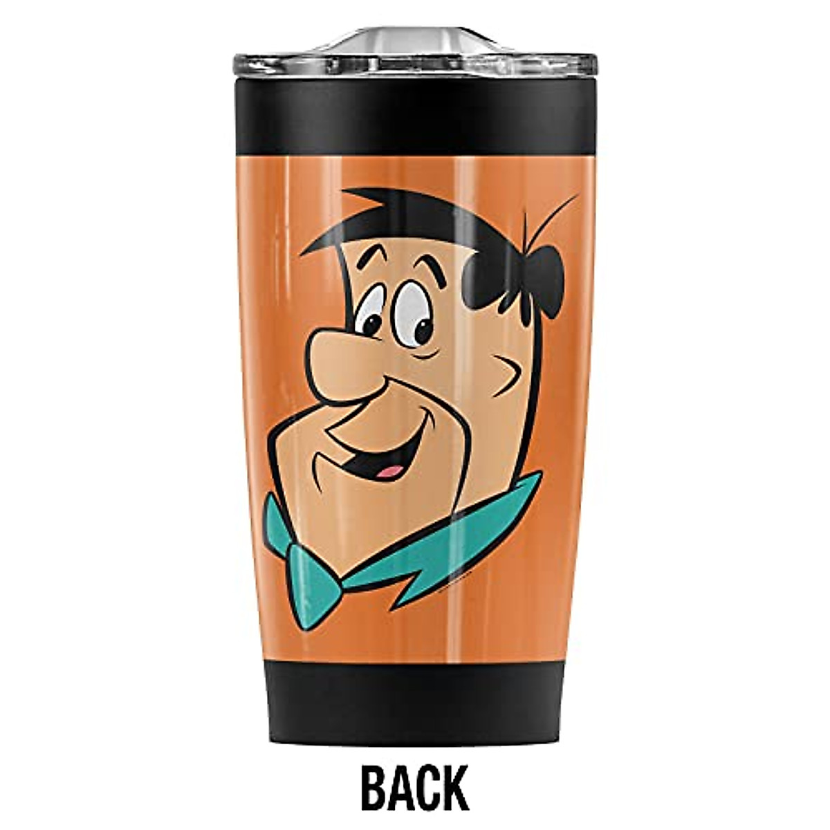 Logovision The Flintstones Fred Face Stainless Steel Tumbler 20 oz Coffee Travel Mug/Cup, Vacuum Insulated & Double Wall with Leakproof Sliding Lid | Great for Hot Drinks and Cold Beverages