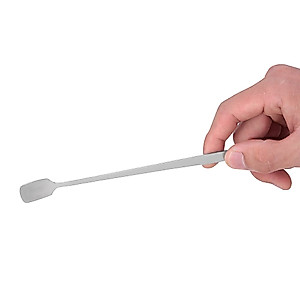 Candle Stirring Spoon, Long Mixing Spoon, Multifunction Stainless Steel Long Handle Bar Mixing Spoon Stirring Spoon for Coffee Tea Wax Candle(Square head 17CM spoon)