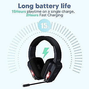 pamu Karaoke Bluetooth Headphones Over-Ear Wireless Headset with Built-in Mic, Sport Earphones with Adjustable Headband, Karaoke Function Auto Pairing Deep Bass,15Hrs Playtime,Touch Control