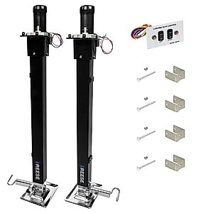 Reese 500708 Fifth Wheel RV Landing Gear System, Single Output 8K Static, 8K Lift