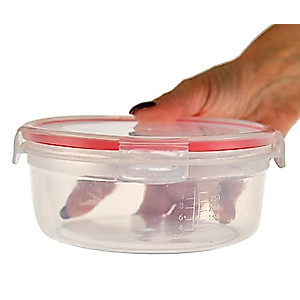 Home-X Plastic Food Storage Containers for Lunch, Reusable Bowls for Meal Prep, 6 Pieces