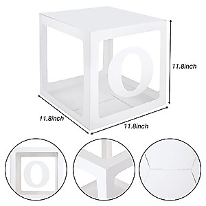 RUBFAC One Boxes for 1st Birthday, 3pcs First Birthday Balloon Decoration for Boy or Girl Baby Shower Boxes with ONE and TWO Letters for Birthday Party Backdrop Photoshoot Props Anniversary