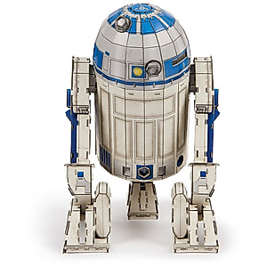 4D Build Star Wars R2-D2 Cardstock 3D Model Kit, Star Wars Gifts, Star Wars Toys Desk Décor for Star Wars Fans & Collectors, Adults & Teens 12+