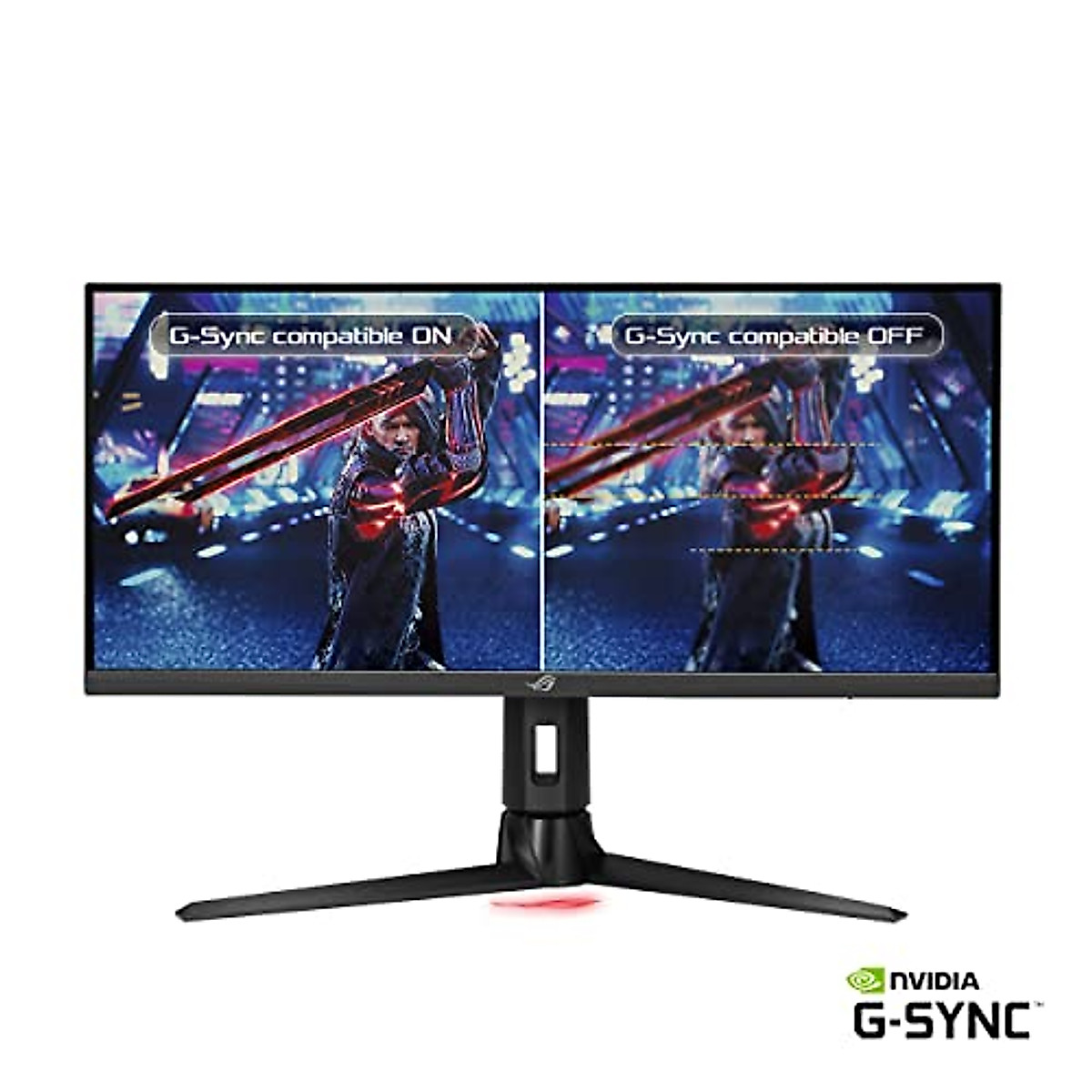 ASUS ROG Strix 29.5” 21:9 HDR Gaming -Monitor(XG309CM) - WFHD (2560 x 1080), Fast IPS, 220Hz, 1ms, Low Motion Blur Sync, G-SYNC Compatible, Tripod socket for streaming, USB Type-C,-KVM support, BLACK