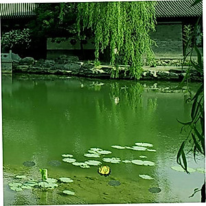 DECHOUS Lily Pad 10pcs Fish Tank Simulated Lotus Leaf Faux Greenery Artificiales para Fake Plant Decor Water Flower Floating Foam Water s Pond Lilly Pad Garden Lotus Leaves