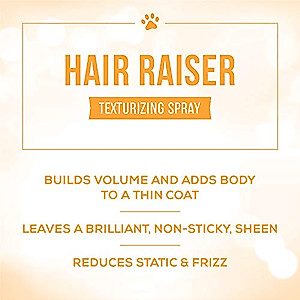 Nature's Specialties Hair Raiser Dog Texturizing Spray for Pets, Natural Choice for Professional Groomers, Builds Volume, Made in USA, 8 oz