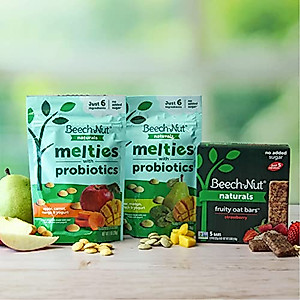 Beech-Nut Probiotic Melties Baby & Toddler Snack Melts, Apple Carrot Mango Yogurt, 1 oz (7 Pack)