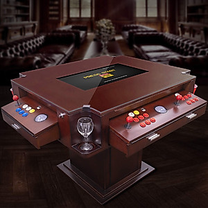 Creative Arcades Full Size Commercial Grade Cocktail Arcade Machine | 2 Player | 1162 Games | 26" LCD Screen | 3 Sided | 4 Sanwa Joysticks | Trackball | 2 Stools Included | 3 Year Warranty