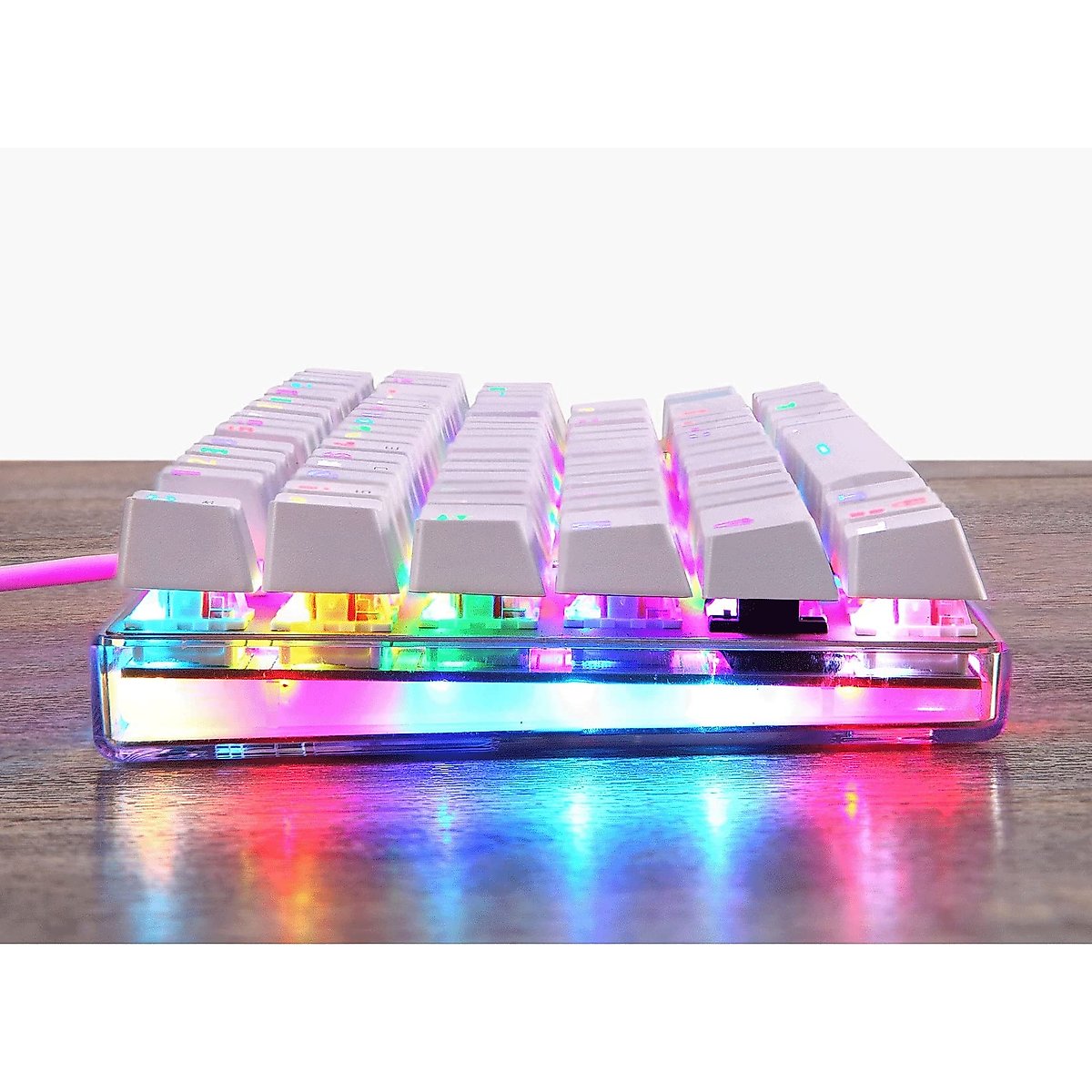 Feilx Mechanical Keyboard Red Blue Switch 87 Key Backlit Mechanical Gaming Gaming Keyboard for PC/Mac Gamer, Typist (Color : White)