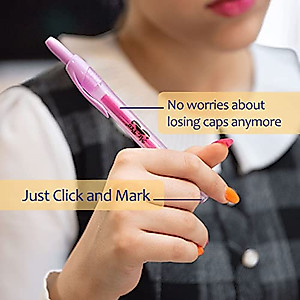 Mr. Pen- Retractable Highlighters, 6 Pack, Pastel Colors, Chisel Tip, No Smear Click Highlighter, Bible Journaling Highlighter, Highlighter Markers Retractable, Highlighter Pens, Mild Highlighters