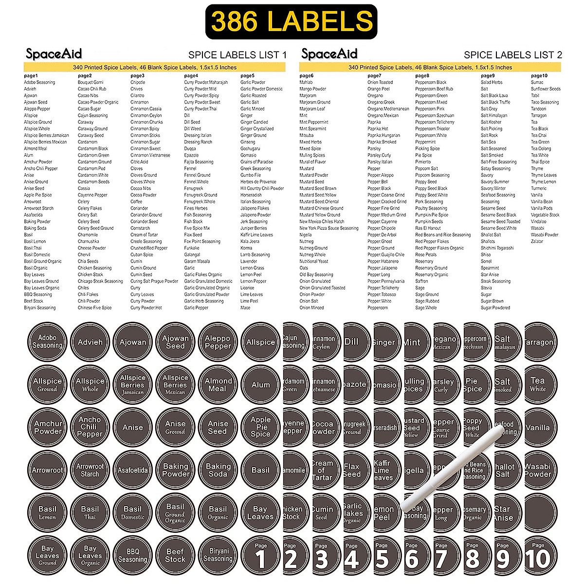 SpaceAid 24 Pcs Spice Jars with Bamboo Lids and Labels, Empty 4oz Glass Spice Bottles, Minimalist Farmhouse Spice Labels Stickers with Funnel, Seasoning Containers for Spice Rack, Cabinet and Drawer