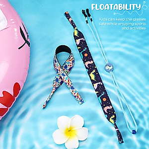 Frienda 9 Pcs Kids Eyeglass Straps Neoprene Nonslip Kids Sunglasses Holder Lanyard Retainer Animal Theme Sport Adjustable Eyewear Retainer for Boys Girls