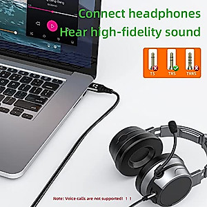 BOIOT 10 FT USB to 3.5mm TRS Audio Jack Adapter，USB Male to 3.5mm Male AUX Stereo Audio Cord，Compatibility with Laptop, Speaker, Windows，Not Applicable to Charging and MP3, Car, TV USB Ports (10FT)