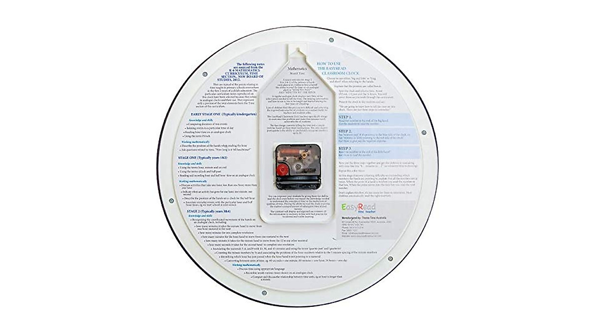 ertt Teaching Wall Clock - Learn The Time Wall Clock - Kids Analog ...