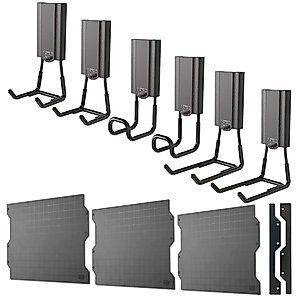 GATOR MAGNETICS Wall Panel Storage & Organization System Kit- Includes 3 Wall Panels and 6 Magnetic Hooks, Tool Rack, Heavy Duty Racks, Garage Storage Systems, Workshop Storage, Garage Organization