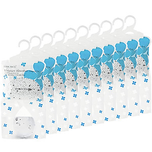 EVERGRACE Moisture Absorbers 10 Packs 240g, Hanging Moisture Bags Fragrance Free Dehumidifier Bags for Basements, Bathroom, Bedroom, Cars, Closets, Dormitory, Kitchen, Laundry Rooms