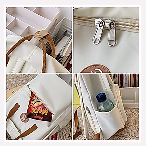 Splendrive Cute aesthetic backpack with cute duck accessories Christmas gift Outdoor Daypack (Green)