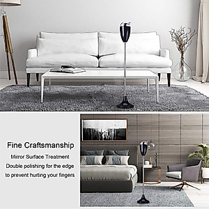 Floor Standing Ash Tray with Lid Adjustable Height from 21.5" to 35" Stainless Steel Contemporary Self-Cleaning Telescopic Smoking Ashtray Cigarette Ashtrays Tall Patio Windproof Ash Holder