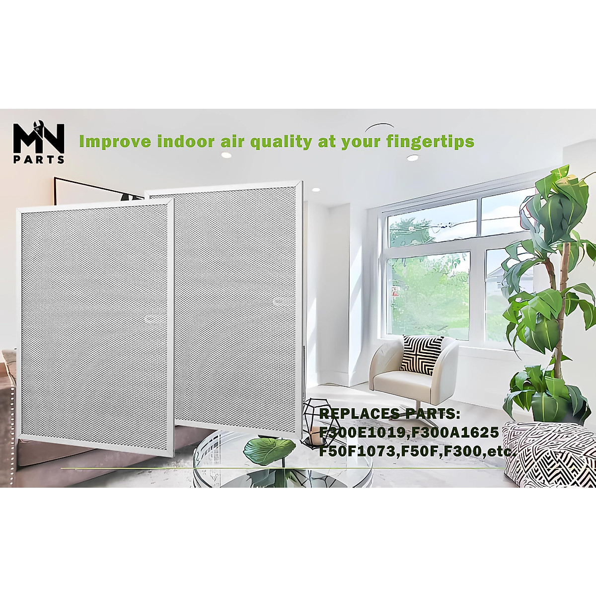 MNPARTS 203368 F50F F300E Air Filter Replacement for Honey in Well Cleaner 16'' x 12.5'' Air Pre Filter Replaces F300E1019 F300A1625 F50F1073(2 Packs）