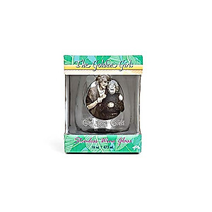 JUST FUNKY The Golden Girls Black and White Stemless Wine Glass - 16-Ounces