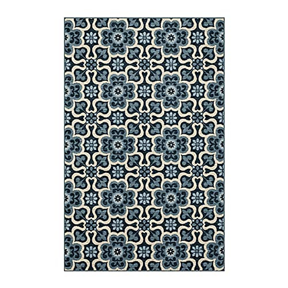 Mohawk Home Soho Marjorelle Gardens Floral Printed Area Rug, 5'x8', Blue