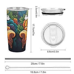 20 Oz Tumbler With Straw Leak Proof Thermos Cup, Couch Stainless Steel Insulated Travel Coffee Mug Fit for Car Cup Holder