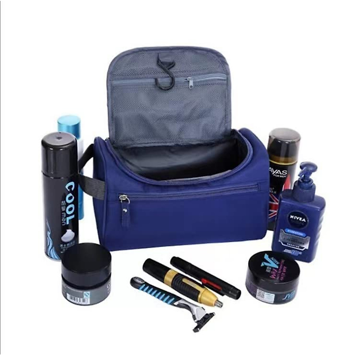 Men and women's Toiletry Bag Canvas Shaving Dopp Kit Leather Travel Bags Organizer Toiletry Kit Black