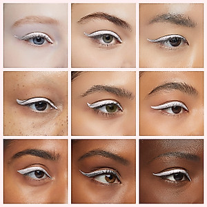 Docolor Waterproof Eyeliner Pen Longwearing with Ultra-Fine Tip Liquid Eye Liner (White)