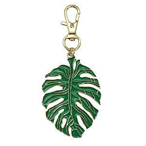 Tropical Palm Leaf Keychain Green Leaf Key Ring Tropical Party Decoration Birthday Luau Hawaiian Party Decoration