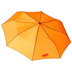 Lewis N. Clark Travel Umbrella Windproof & Water Repellent Fabric, Automatic Open Close & 1 Year Warranty, Orange