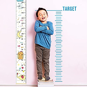 Removable Height Chart for Kids,Animal Hanging Measuring Chart Ruler for Grandkids Height as Gifts,Nursey Decoration,Cute Canvas Measurement for Home