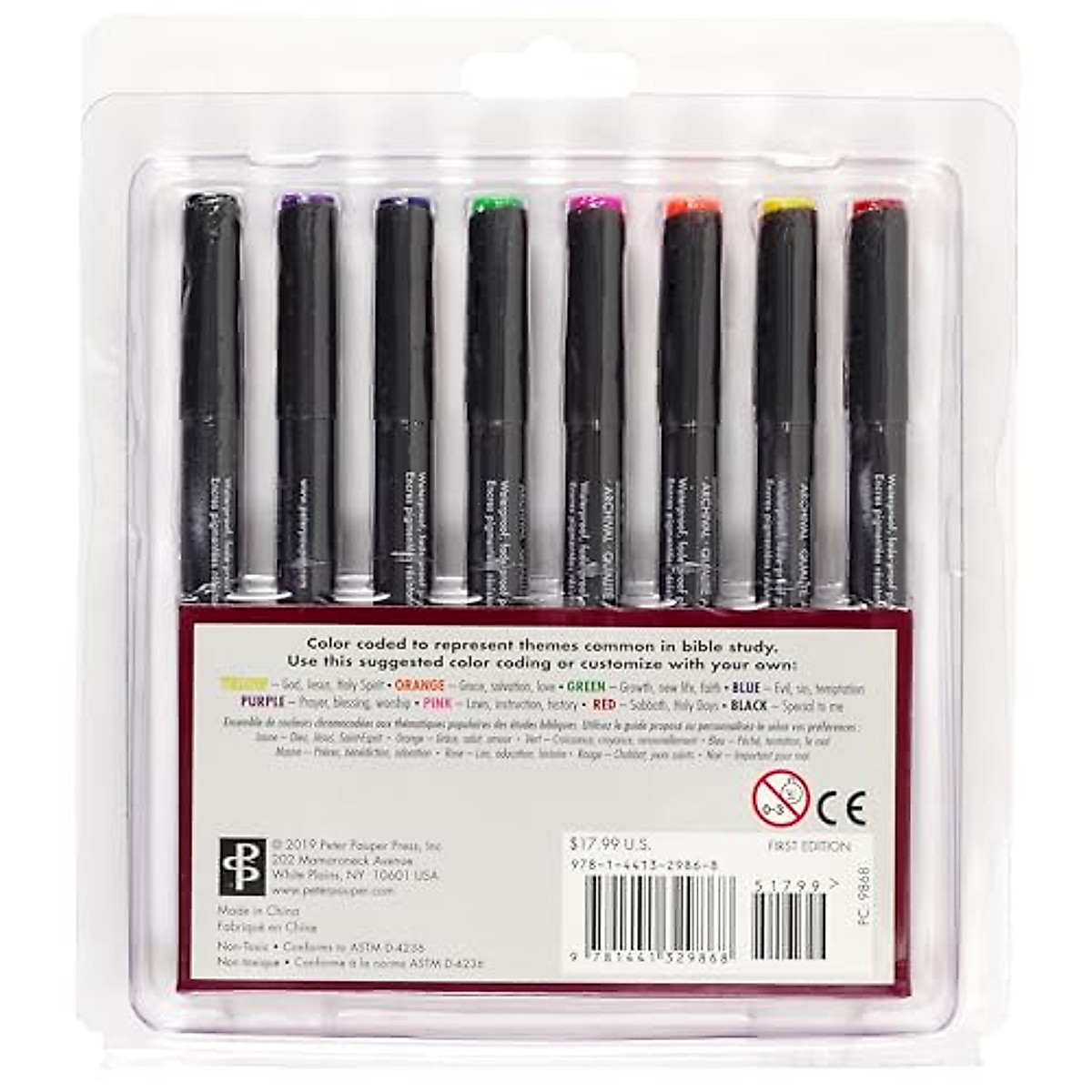 Bible Micro-Line Color Pens (8-piece Set)