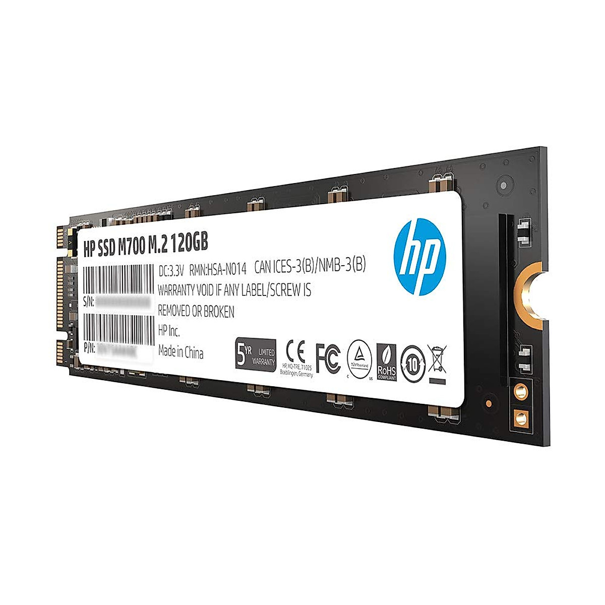 HP M700 M.2 120GB SATA III Planar MLC NAND Internal Solid State Drive (SSD) 3DV75AA#ABC