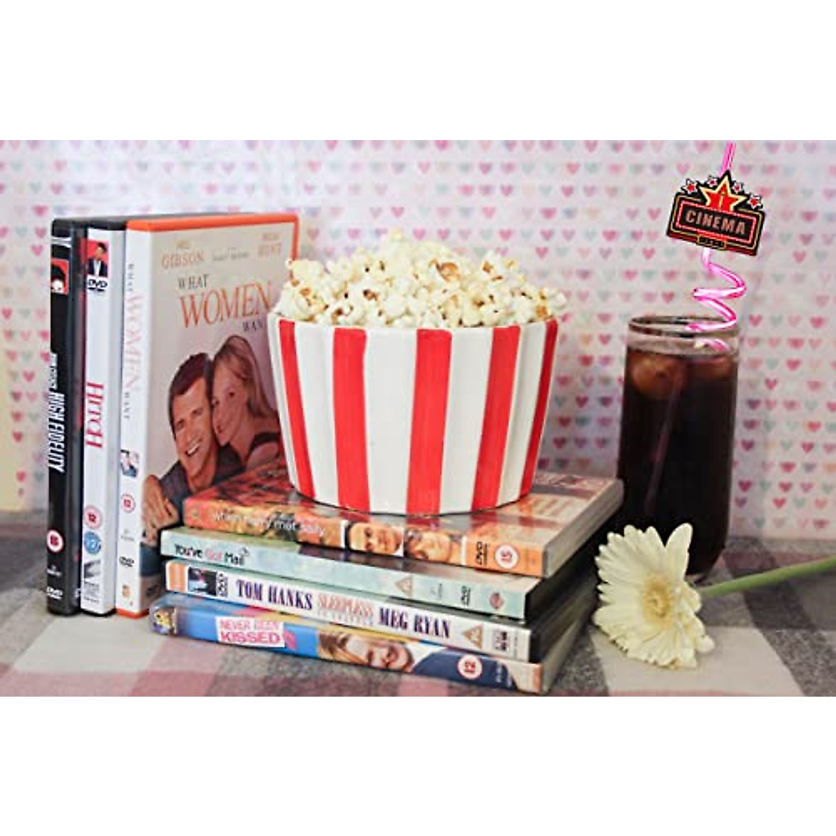 Movie Night Party Favors Movie Night Straws 24pcs Movie Night Party Decorations Supplies Movie Night Plastic Crazy Straws for Hollywood Party, Movie Theme Birthday Party Decorations