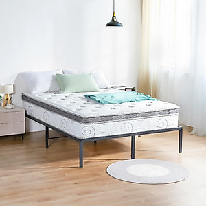 Olee Sleep,Memory Foam 12 inch Hybrid Euro Box Top Pocket Spring Mattress (King)